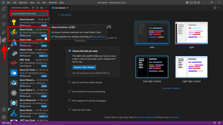 How do I install Azure function core tools in Visual Studio ...