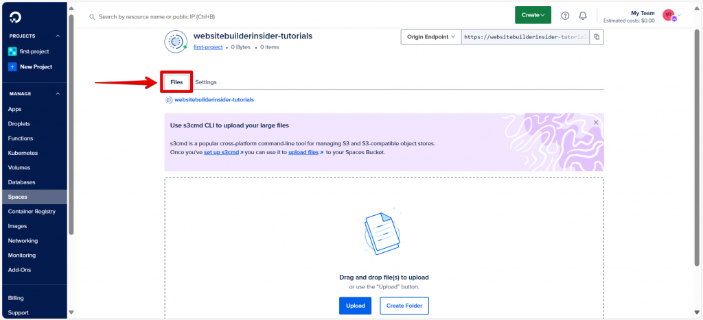 How do I access files in DigitalOcean? - WebsiteBuilderInsider.com