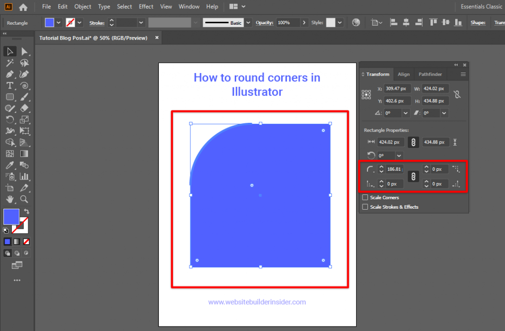 How do I round corners in Illustrator? - WebsiteBuilderInsider.com