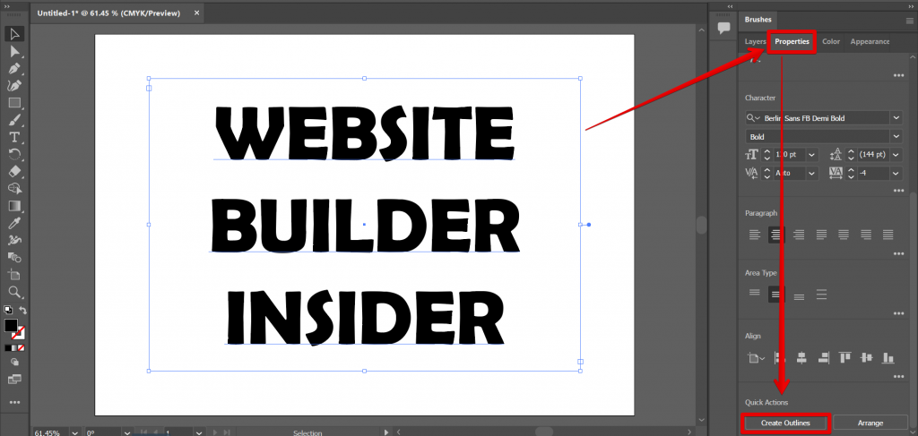 How do I convert text to a shape in Illustrator ...
