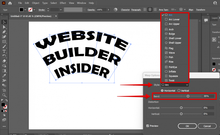 How do you distort text in Illustrator? - WebsiteBuilderInsider.com