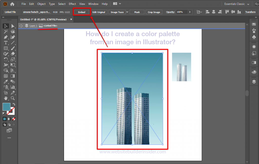 How do I create a color palette from an image in Illustrator ...