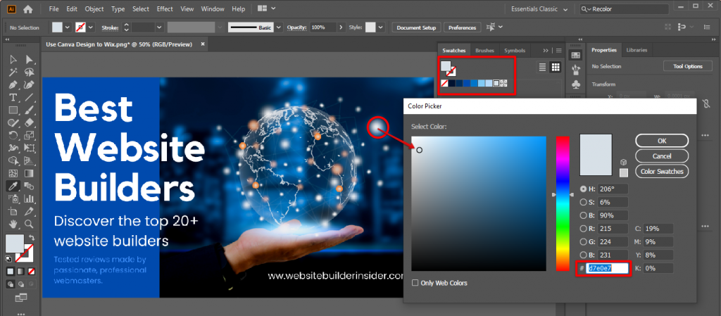 How do I extract the color palette from an image in Illustrator ...