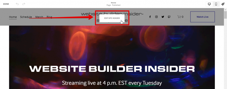 How do I change the header color in Squarespace ...
