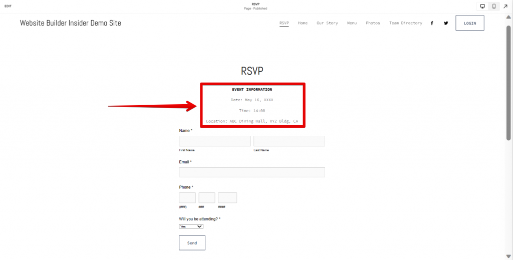 How do I add an RSVP to Squarespace? - WebsiteBuilderInsider.com