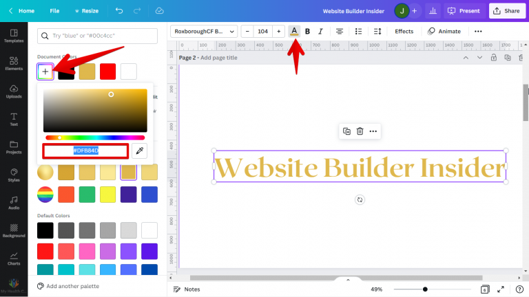 How Do You Get Gold Text in Canva? - WebsiteBuilderInsider.com