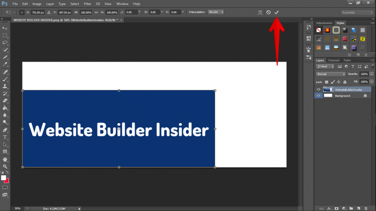 How Do I Resize and Drag an Image in Photoshop? - WebsiteBuilderInsider.com