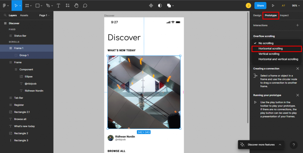 How Do I Make a Horizontal Scroll in Figma Prototype ...