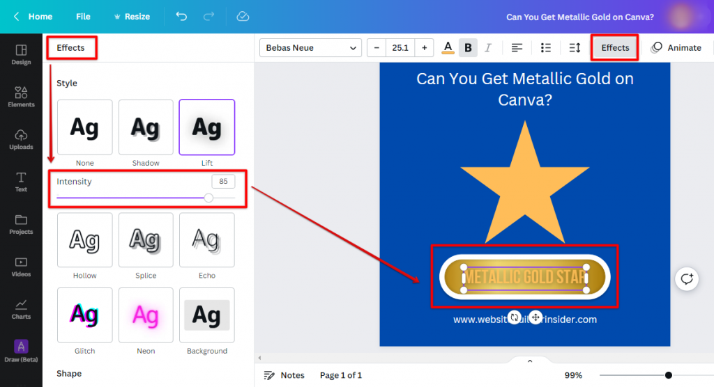 Can You Get Metallic Gold on Canva? - WebsiteBuilderInsider.com