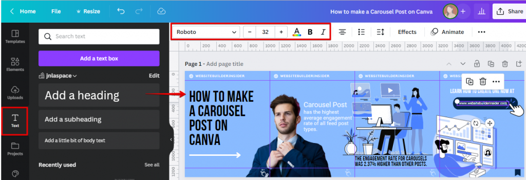 How Do I Make a Carousel Post on Canva? - WebsiteBuilderInsider.com