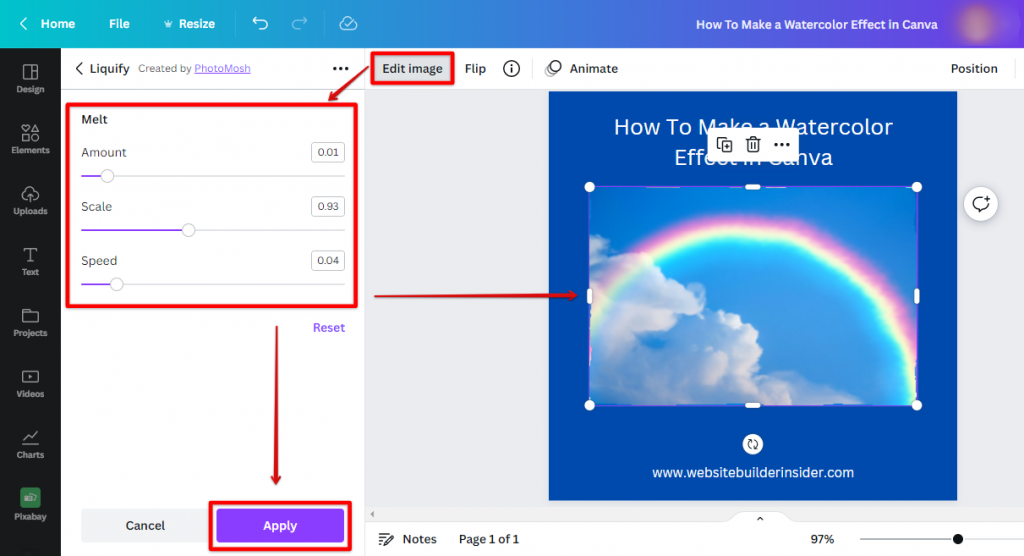 How Do You Make a Watercolor Effect in Canva? - WebsiteBuilderInsider.com