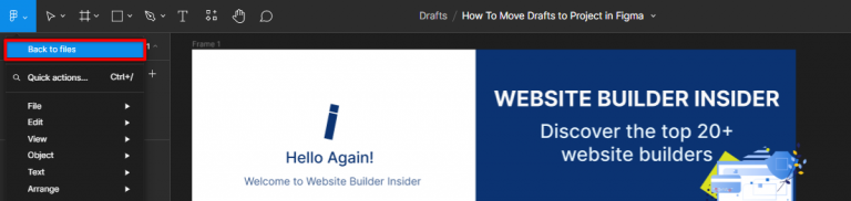 How Do I Move Drafts to Project in Figma? - WebsiteBuilderInsider.com