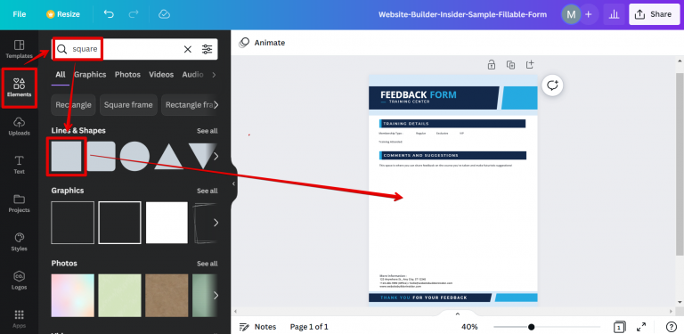 Can I Create a Fillable Form in Canva? - WebsiteBuilderInsider.com