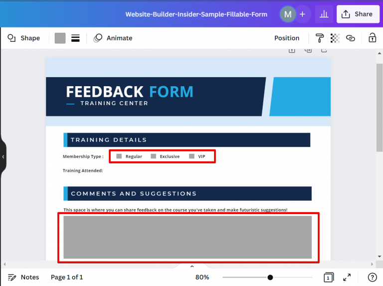 Can I Create a Fillable Form in Canva? - WebsiteBuilderInsider.com
