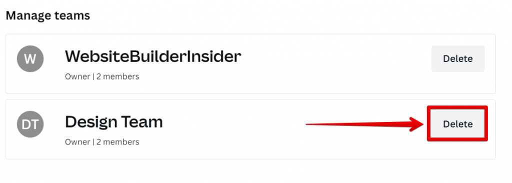 How Do I Delete a Team on Canva? - WebsiteBuilderInsider.com