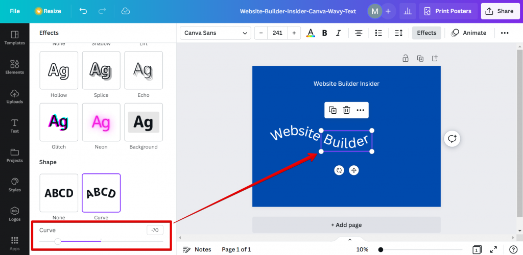 Can I Make Wavy Text in Canva? - WebsiteBuilderInsider.com