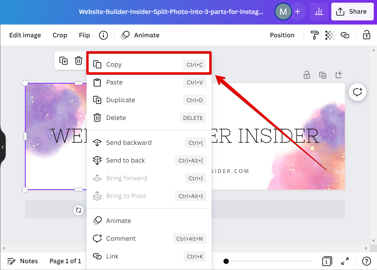How Do You Split a Picture Into 3 on Canva on Instagram? - WebsiteBuilderInsider.com