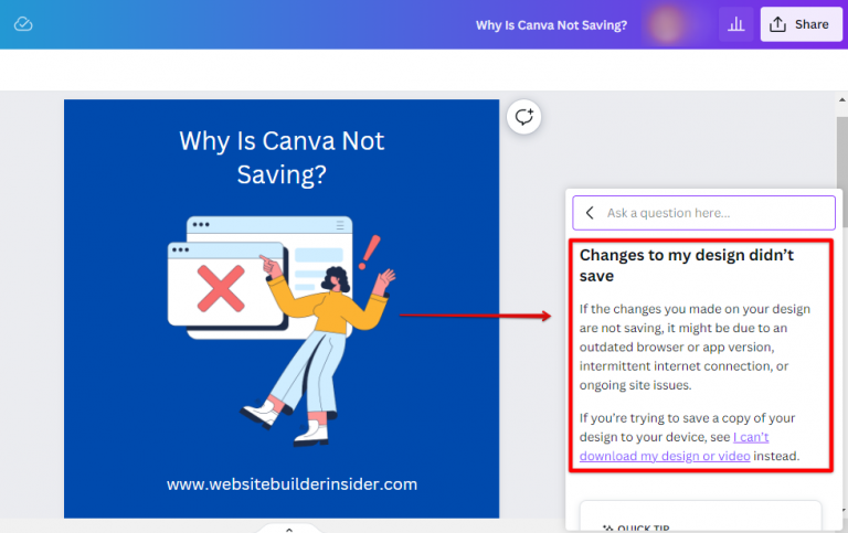 Why Is Canva Not Saving? - WebsiteBuilderInsider.com
