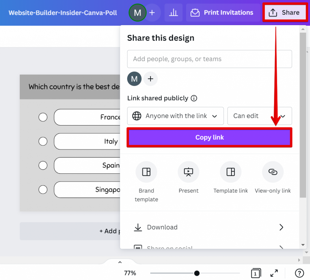 How Do I Create a Poll in Canva? - WebsiteBuilderInsider.com