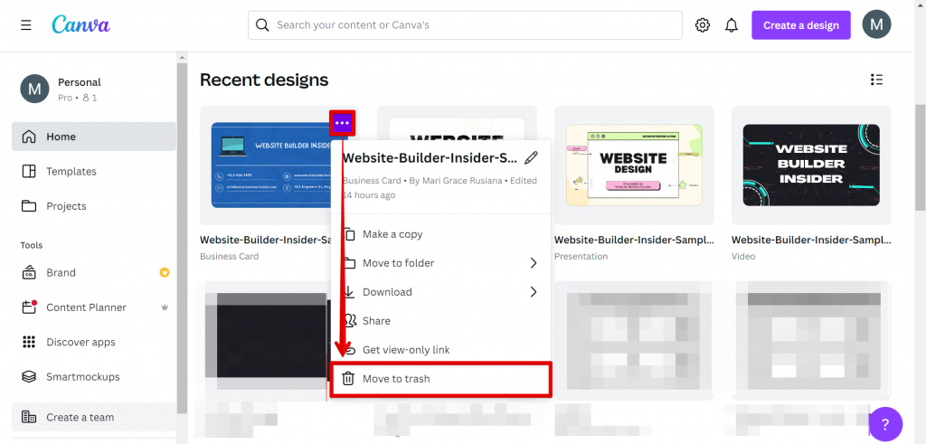 How Do I Delete a Shared Design on Canva? - WebsiteBuilderInsider.com