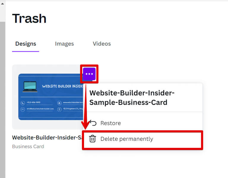 How Do I Delete a Shared Design on Canva? - WebsiteBuilderInsider.com