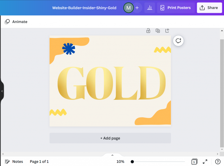 How Do You Get a Shiny Gold Font in Canva? - WebsiteBuilderInsider.com