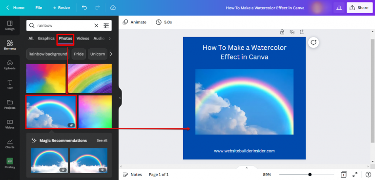 How Do You Make a Watercolor Effect in Canva? - WebsiteBuilderInsider.com