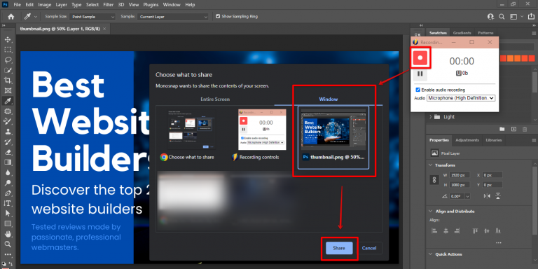 How Do I Record My Screen in Photoshop? - WebsiteBuilderInsider.com