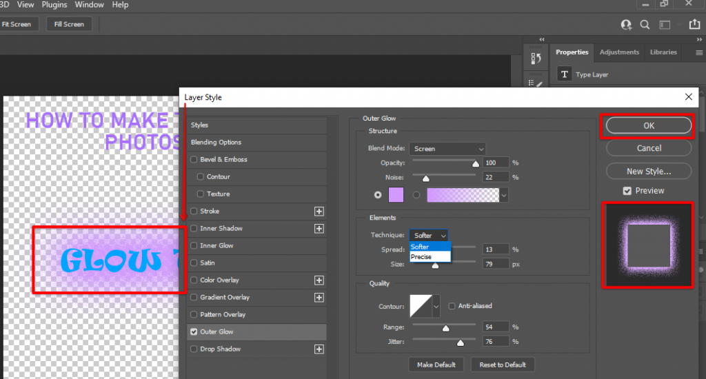 How Do I Make Text Glow in Photoshop? - WebsiteBuilderInsider.com