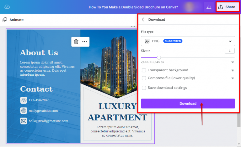 How Do You Make a Double Sided Brochure on Canva ...