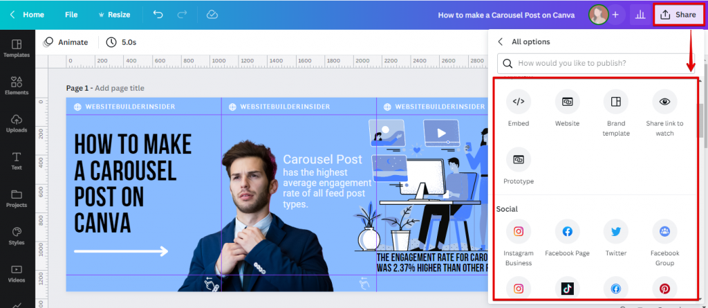 How Do I Make a Carousel Post on Canva? - WebsiteBuilderInsider.com