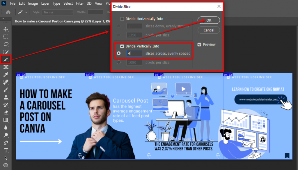 How Do You Split an Image Into 4 Equal Parts in Photoshop ...