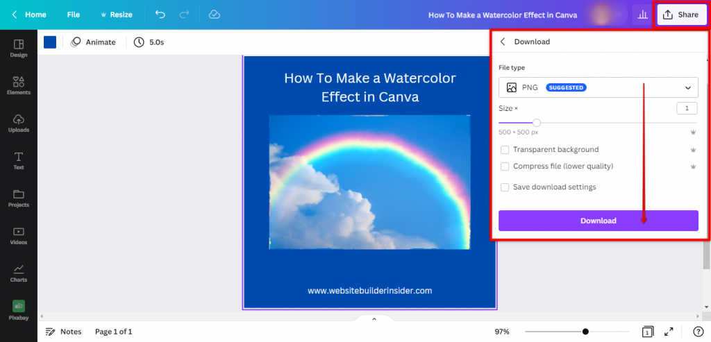 How Do You Make a Watercolor Effect in Canva? - WebsiteBuilderInsider.com