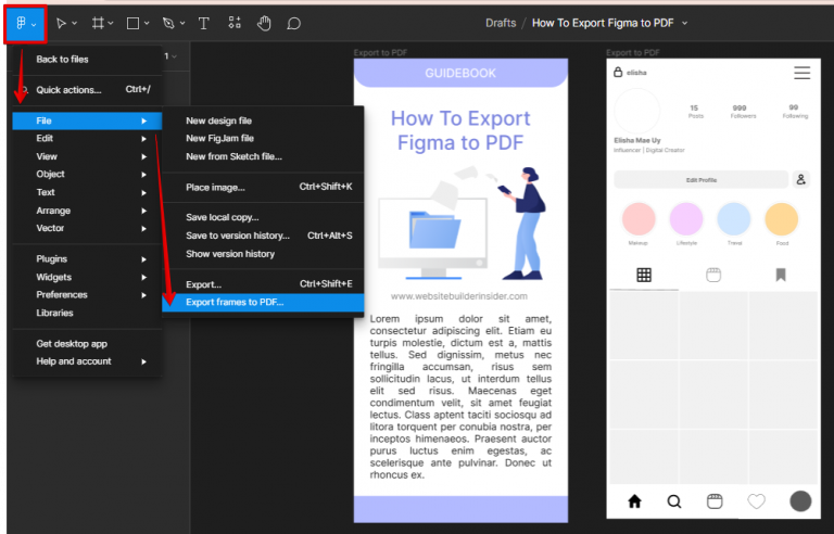 Can I Export Figma to PDF? - WebsiteBuilderInsider.com