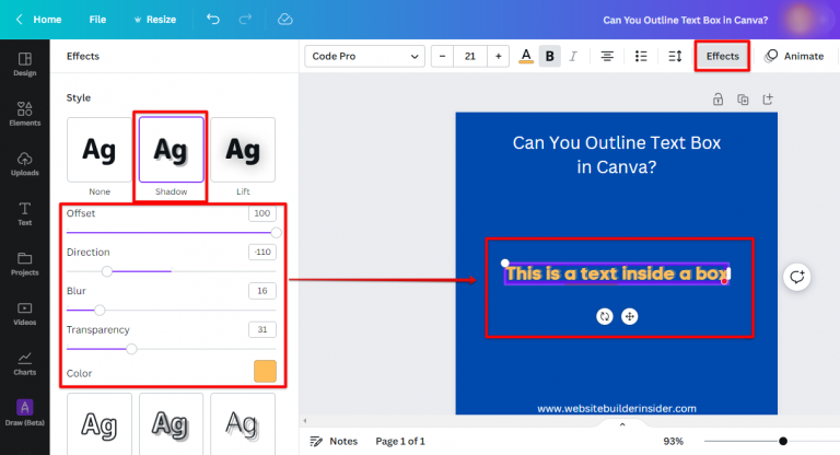 Can You Outline Text Box in Canva? - WebsiteBuilderInsider.com