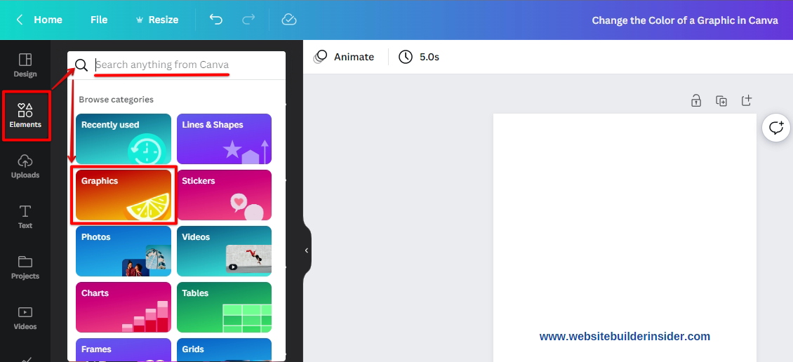 Can You Change the Color of a Graphic in Canva? - WebsiteBuilderInsider.com