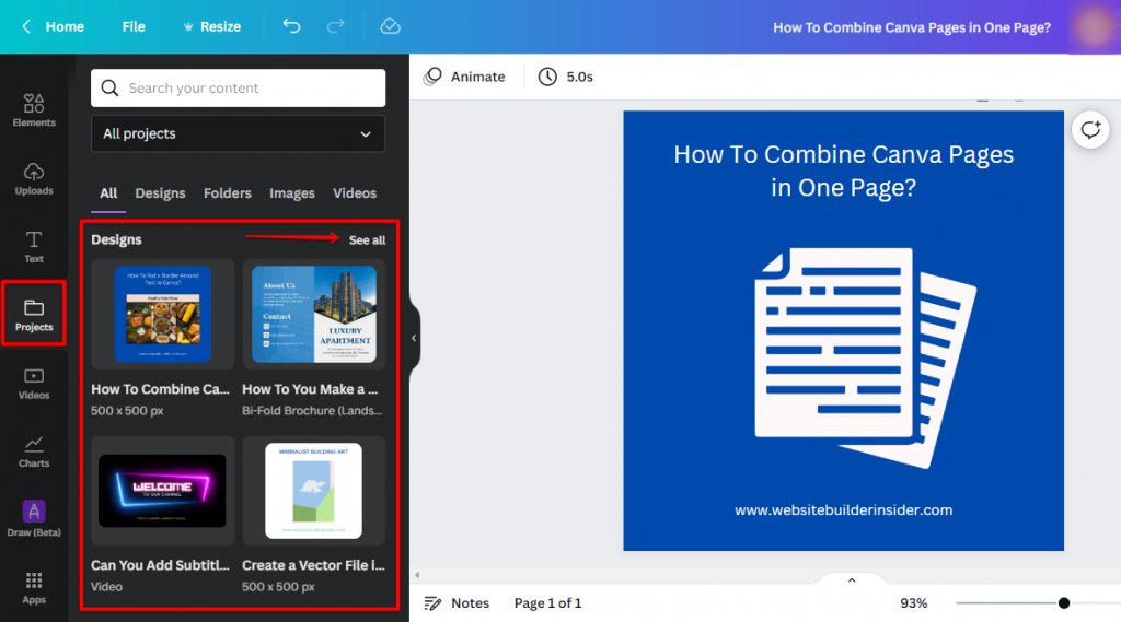 How Do I Combine Canva Pages in One Page? - WebsiteBuilderInsider.com