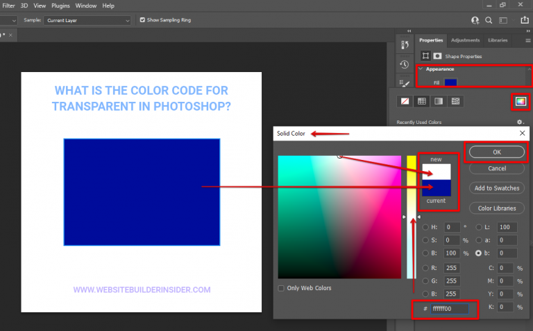 What Is the Color Code for Transparent in Photoshop ...