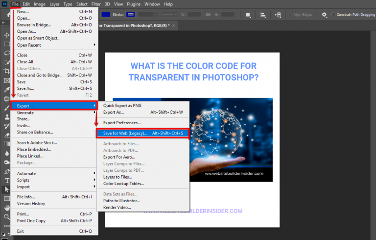 What Is the Color Code for Transparent in Photoshop ...