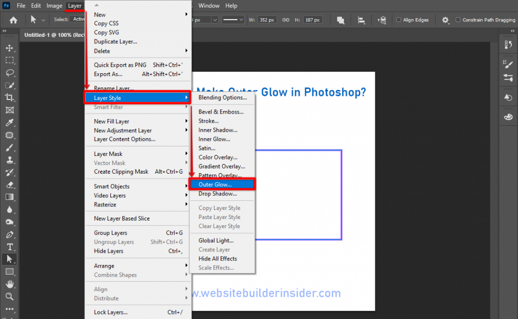 How Do I Make Outer Glow in Photoshop? - WebsiteBuilderInsider.com