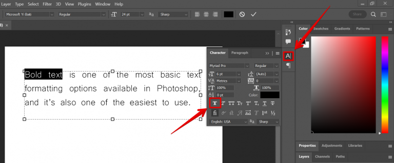 How Do I Make Text Bold in Photoshop? - WebsiteBuilderInsider.com