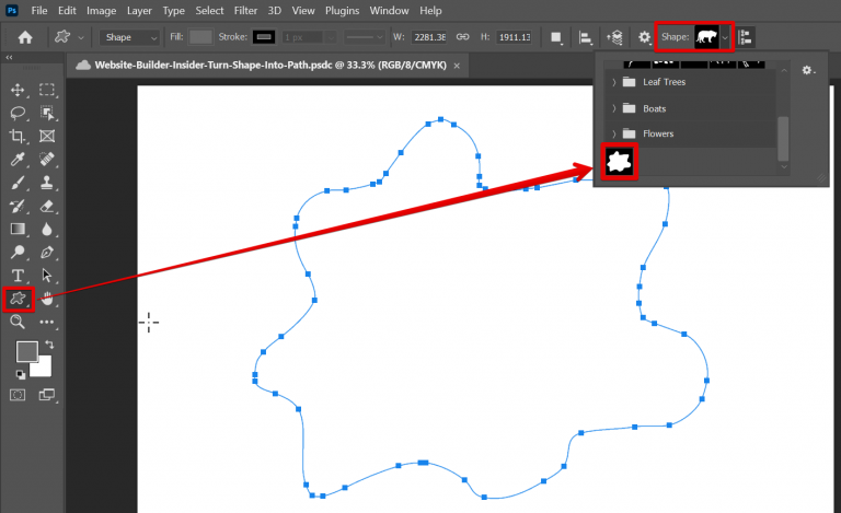 How Do I Turn a Shape Into a Path in Photoshop? - WebsiteBuilderInsider.com