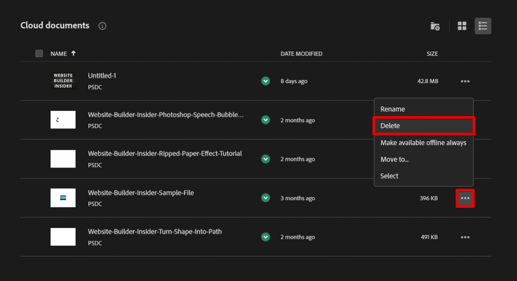How Do I Delete a Single File in Photoshop? - WebsiteBuilderInsider.com