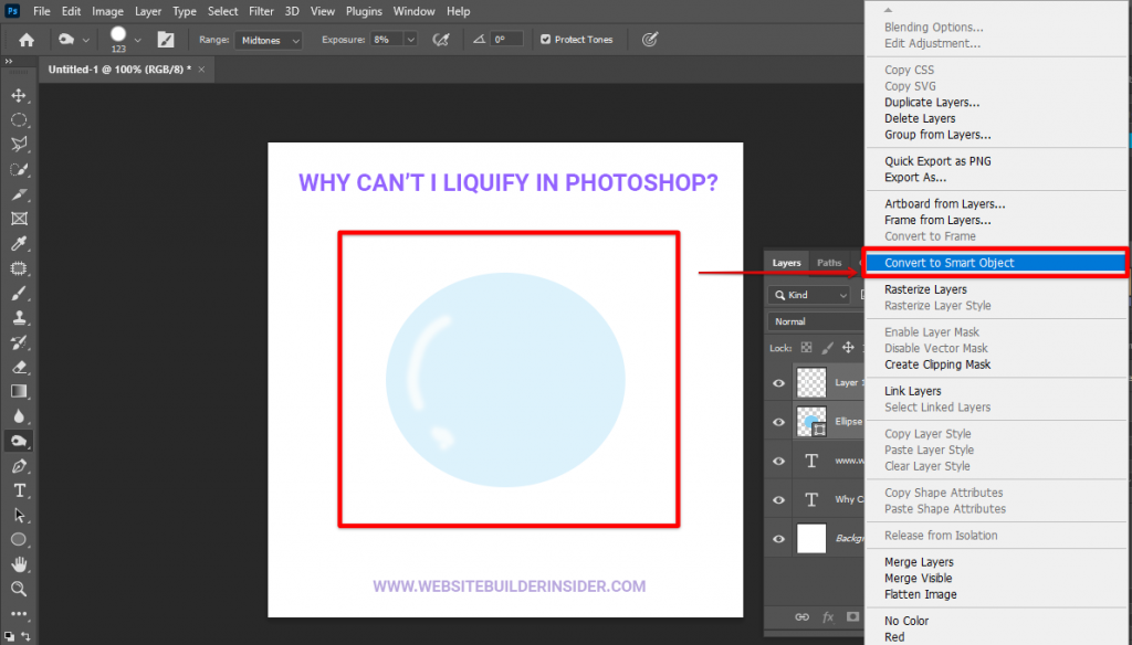 Why Can't I Liquify in Photoshop? - WebsiteBuilderInsider.com