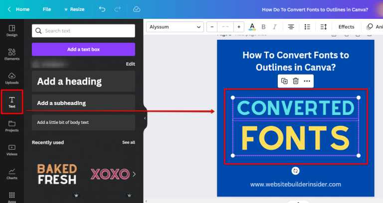 How Do I Convert Fonts to Outlines in Canva? - WebsiteBuilderInsider.com
