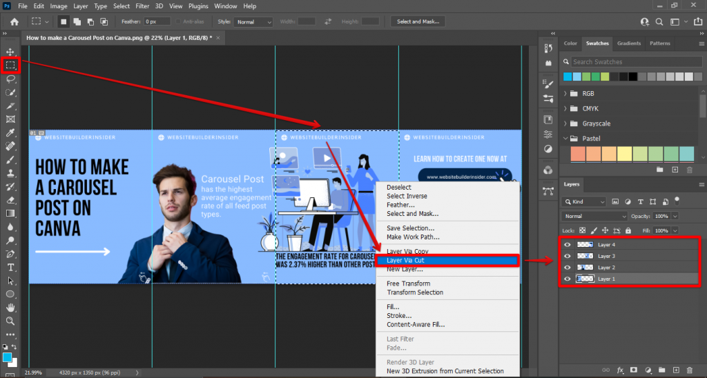 How Do You Split an Image Into 4 Equal Parts in Photoshop ...