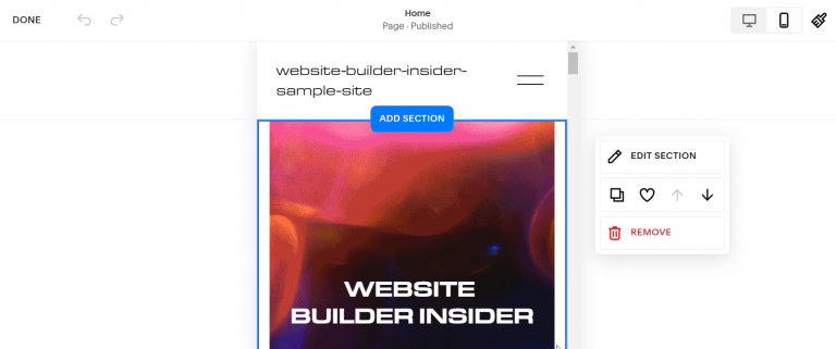 Can You Edit Mobile View Only on Squarespace? - WebsiteBuilderInsider.com