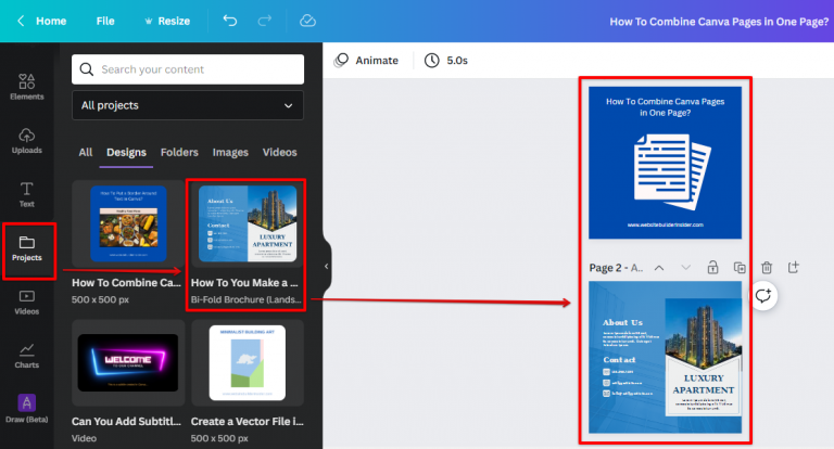 How Do I Combine Canva Pages in One Page? - WebsiteBuilderInsider.com