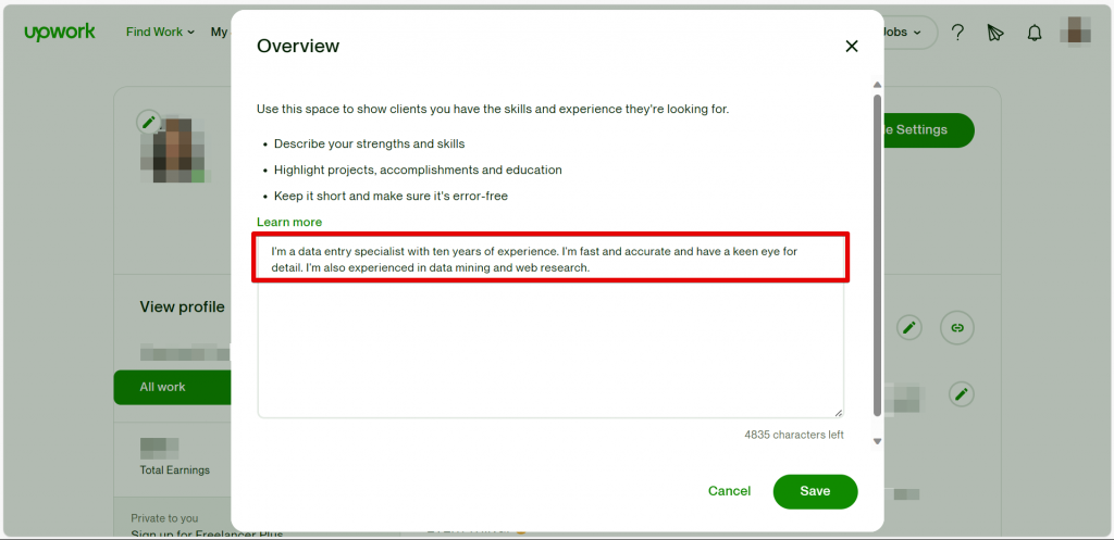 How to Write Bio on UpWork for Data Entry? - WebsiteBuilderInsider.com