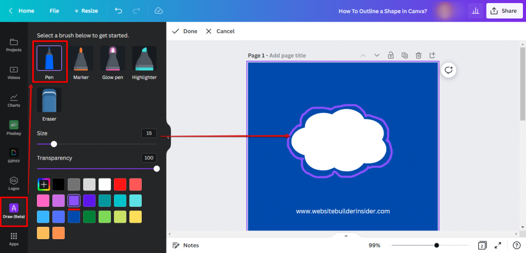 How Do You Outline a Shape in Canva? - WebsiteBuilderInsider.com